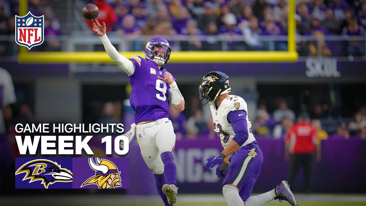Baltimore Ravens vs Minnesota Vikings Game Highlights | 2025 NFL Season Week 10
