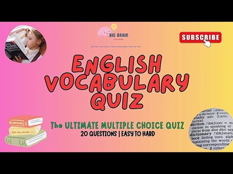 ENGLISH VOCABULARY QUIZ 📚 |QUESTION AND ANSWER | MULTIPLE CHOICE EASY TO HARD | BEGINNER-FRIENDLY⭐️