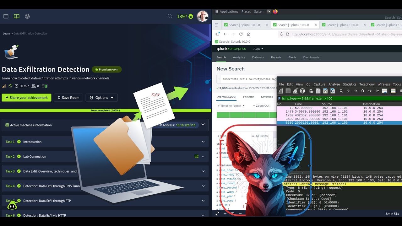TryHackMe Data Exfiltration Detection - Full Walkthrough 2025