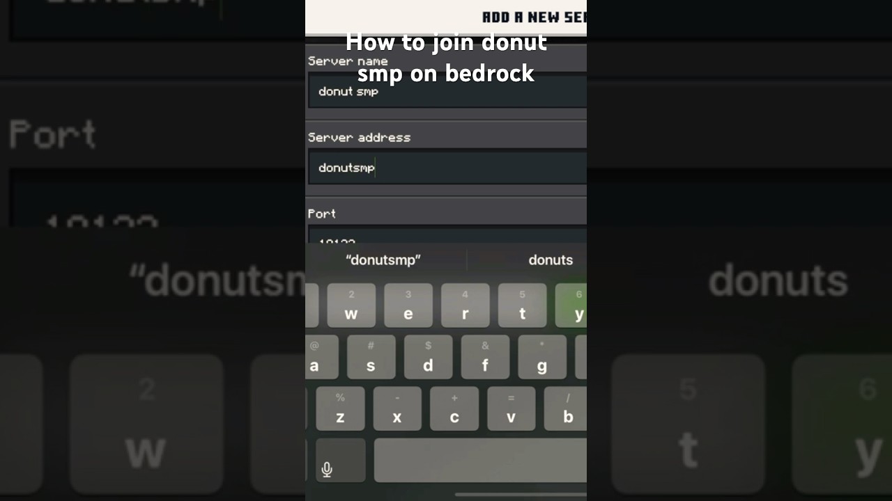 How to join donut smp on bedrock #minecraft #gaming #donutsmp