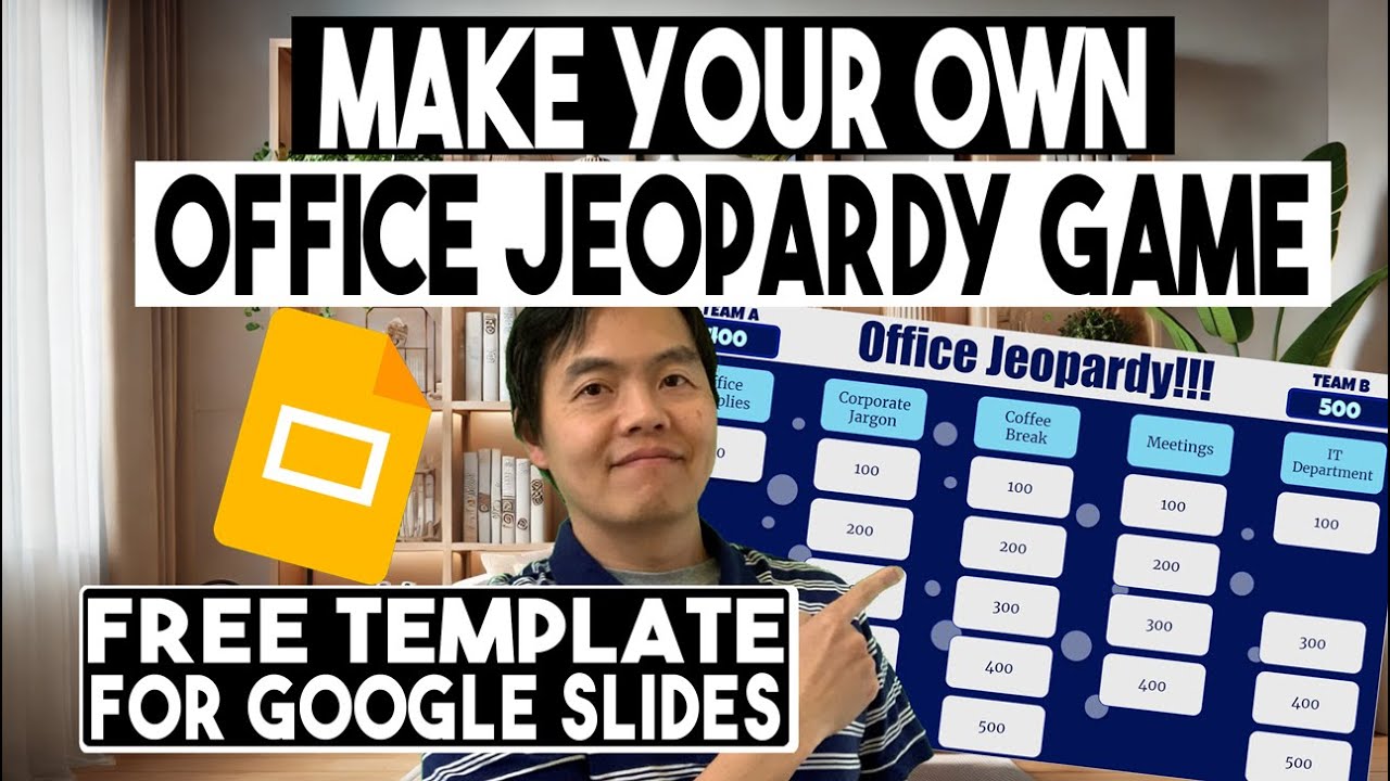 Free Office Jeopardy Google Slides Template for Training or Team Building