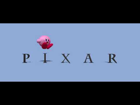 Kirby in the Pixar Animation Studios logo