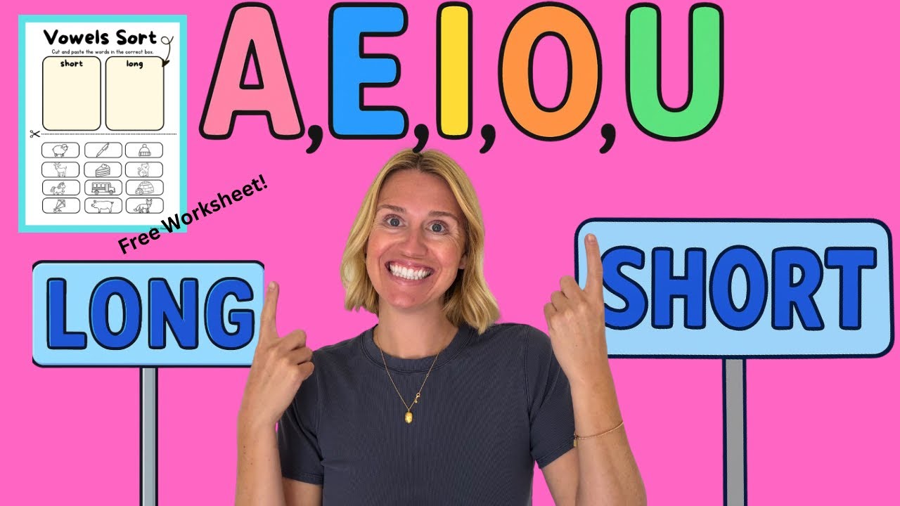 Short and Long Vowel Sounds for Kids | Learn to read Phonics + Free Worksheet! 