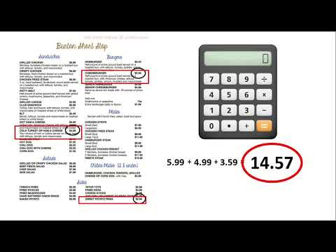 Menu Math 4