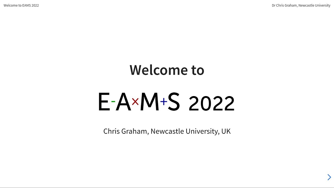 Welcome to EAMS 2022