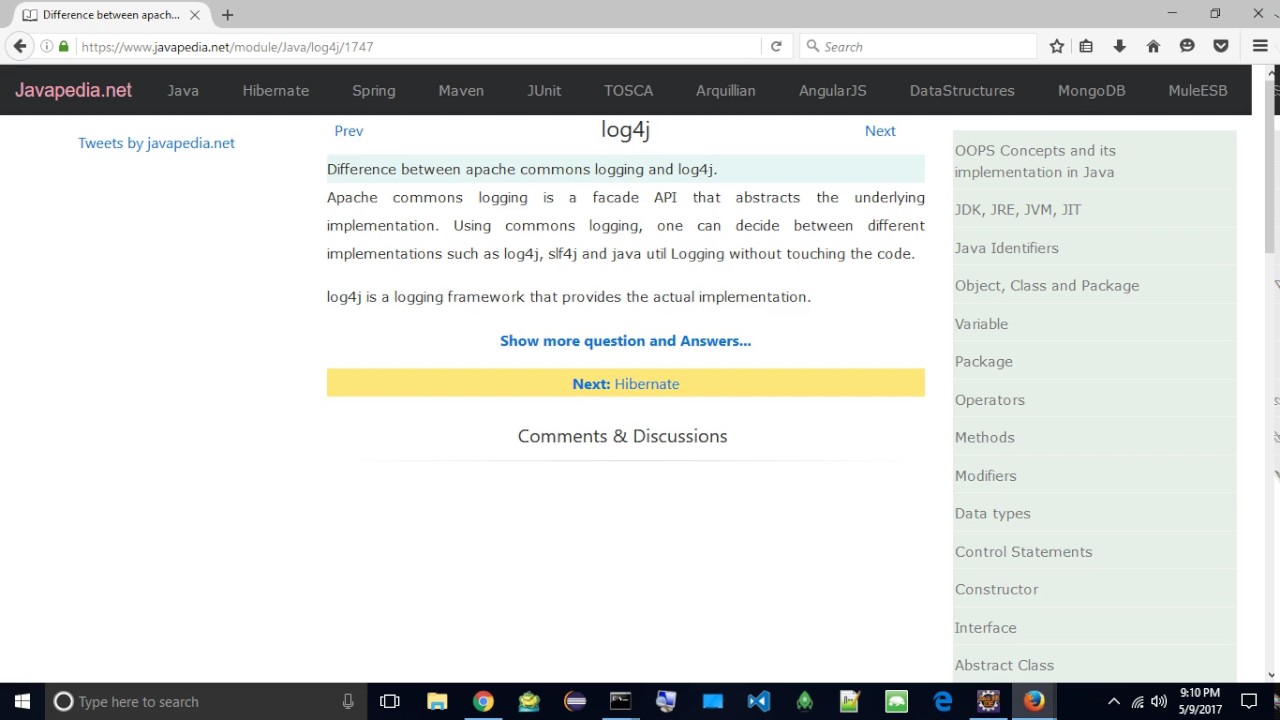 Difference between apache commons logging and log4j. | javapedia.net