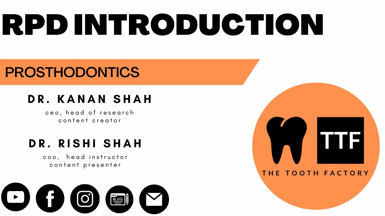 Removable Partial Dentures Introduction | Prosthodontics | Full Lecture 2025
