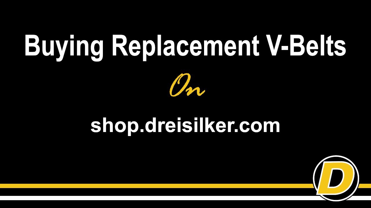 How to Find Replacement V-Belts on Shop Dreisilker