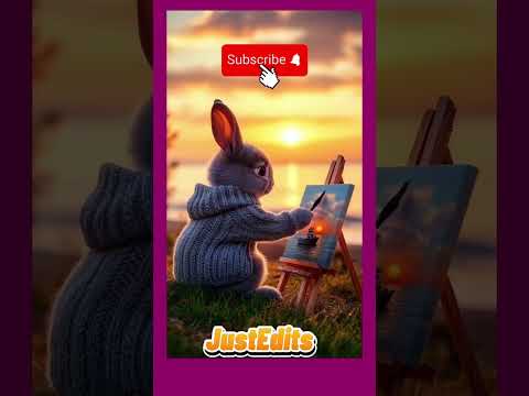 Art comes out of his paw✅‼️ #viralvideo #ai #youtubeshorts #funny #rabbit #art #shorts #video #viral