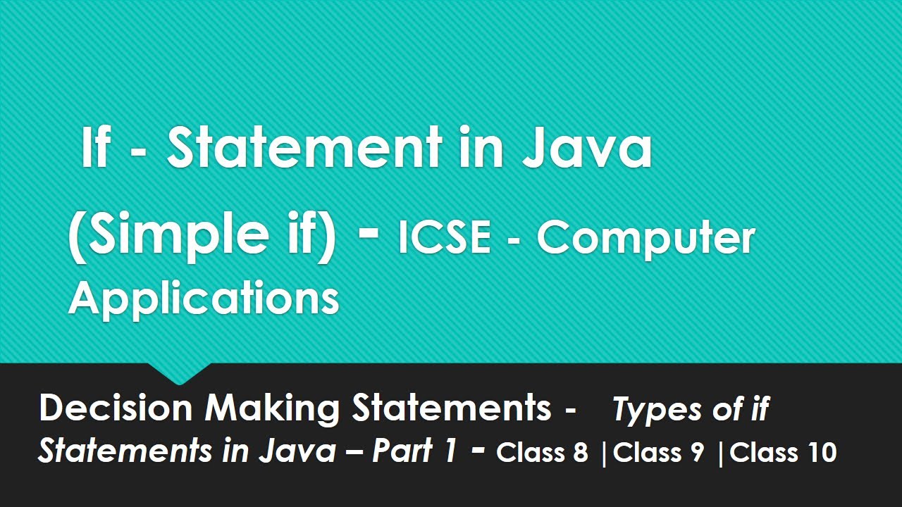 Class 10| 9 | 8 ICSE Java- Computer Applications | Simple if statement in Java with example in BlueJ