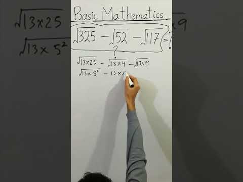 😳 CLEAN BASIC MATHEMATICS √325-√52-√117=? Subtracted Buggy Square Root NO ONE CAN SOLVE! #Shorts