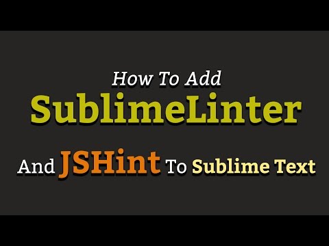 How to install SublimeLinter and JSHint in Sublime Text
