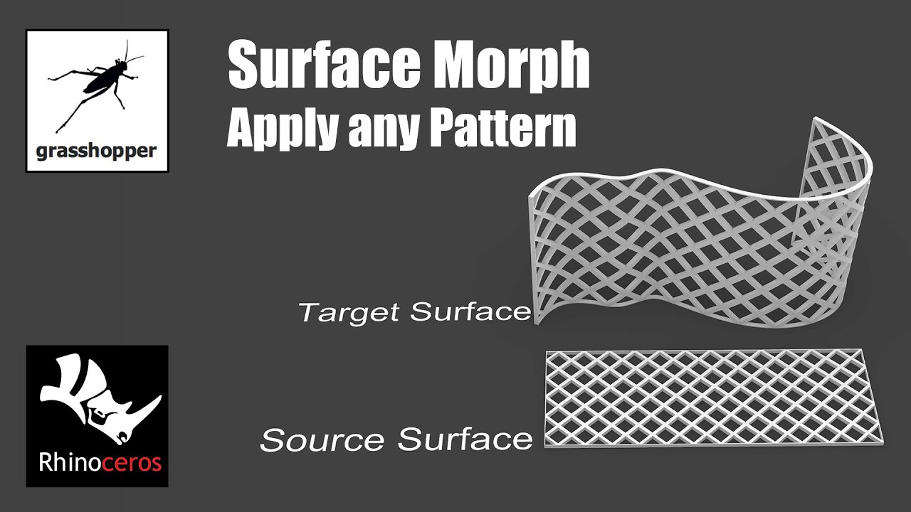 Surface Morph | Apply Any pattern to curved surface | Grasshopper Tutorial