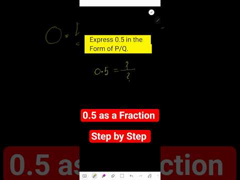 How to Express 0.5 as a Fraction | Convert Decimal to P/Q Form | High School Math for USA Students