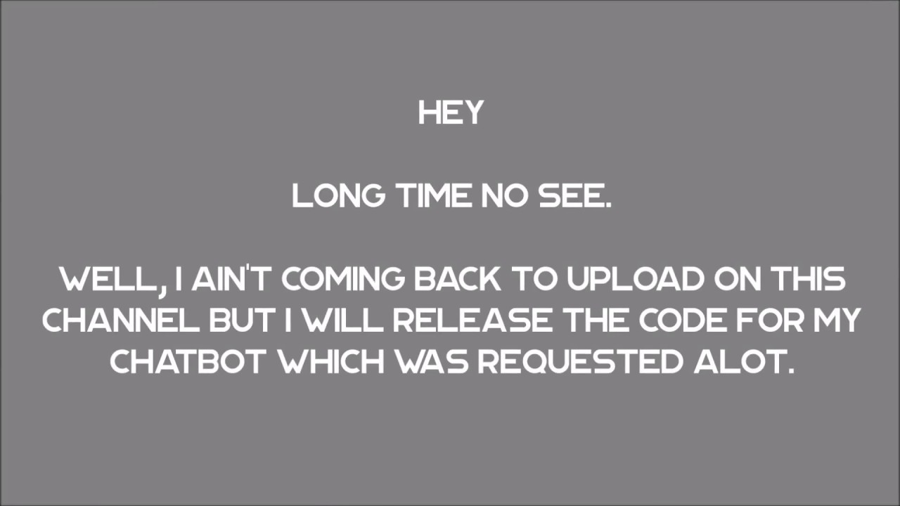 Code for Chatbot! [Visual Basic]
