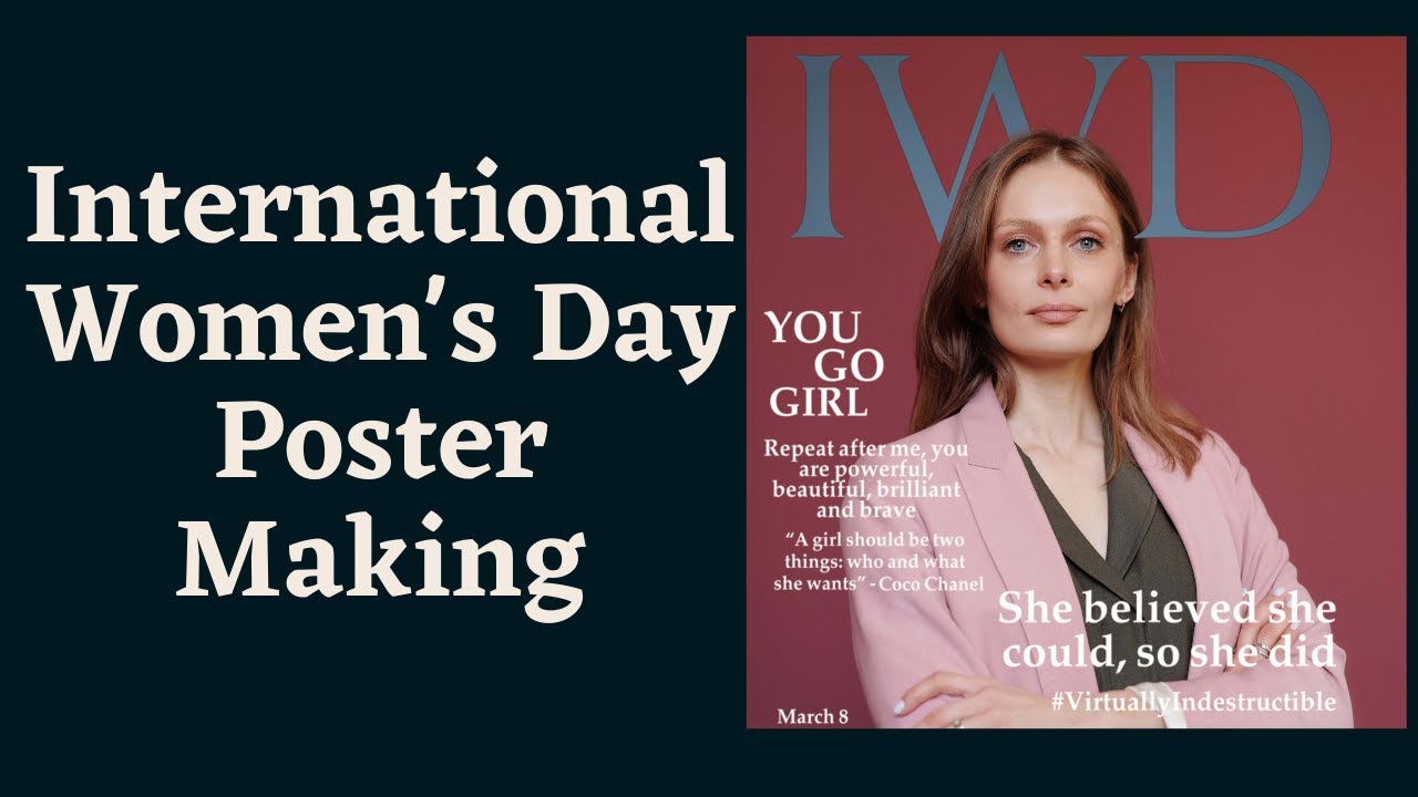 International Womens Day poster making | Tutorial by DLC