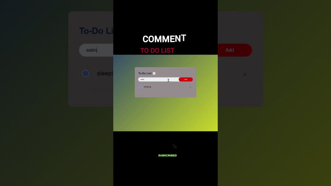 To-Do List App Using HTML, CSS & JavaScript | Full Code Included 📝#tamil#ytshort#coding#viral#shorts
