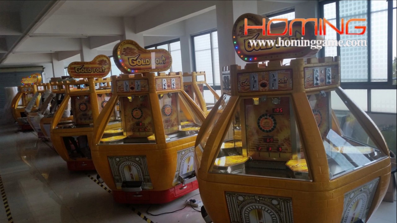 2016 Popular & Classic coin pusher HomingGame Gold fort Coin Pusher Game Machine