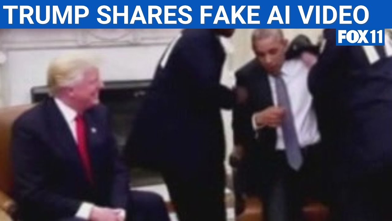 Trump shares fake AI video Obama arrest