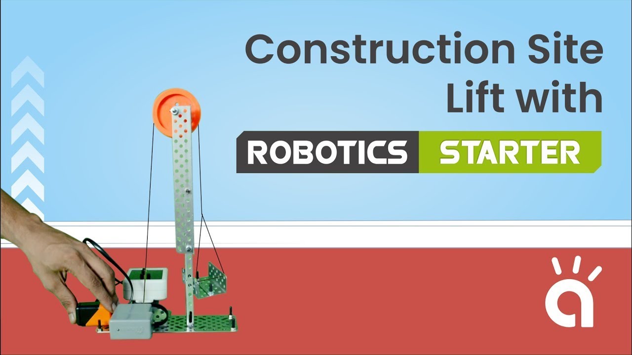 How to create Construction Site Lift with Robotics Starter Kit | Robotics Project | Kids DIY Project