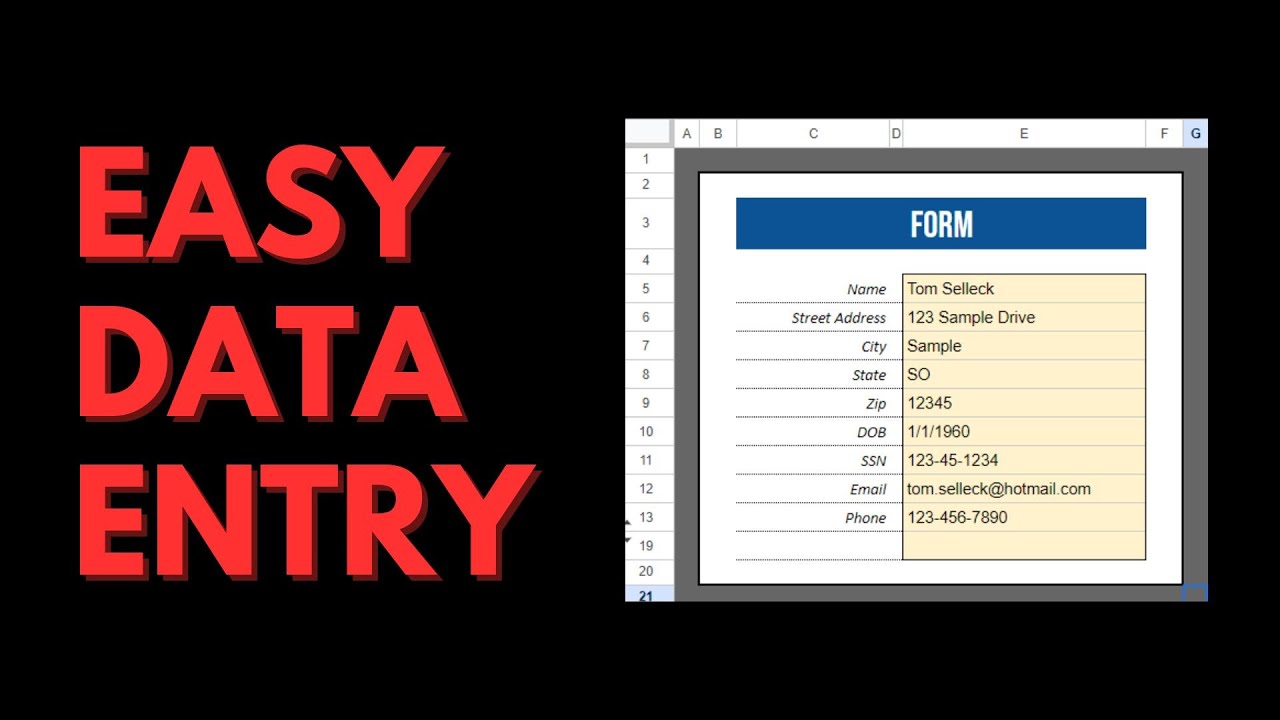 SIMPLIFY Data Entry: Enter Data Using a Form (Google Sheets & Apps Script)