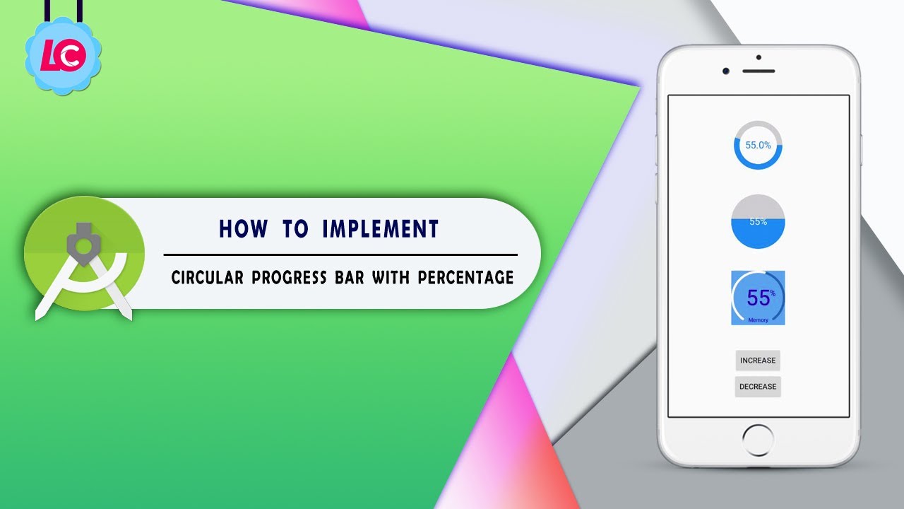 How to implement circular progress bar with percentage in Android Studio | Number progressbar in app