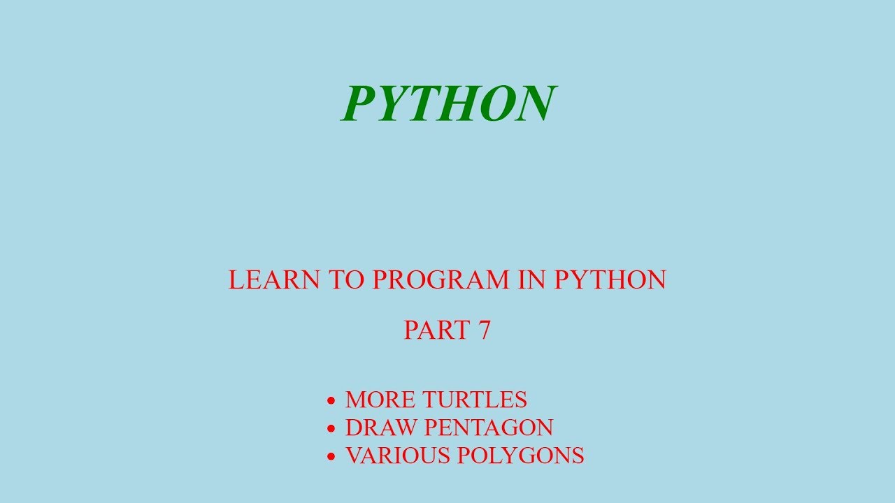 PYTHON - THE TURTLE IS MAKING POLYGONS