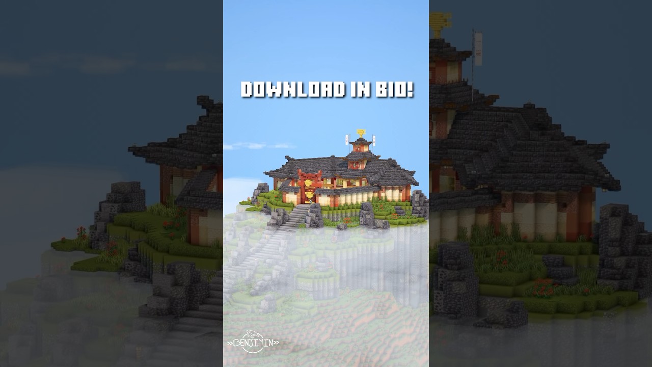 Lego Ninjago Monastery of Spinjitzu survival base in Minecraft #minecraft #ninjago #surival