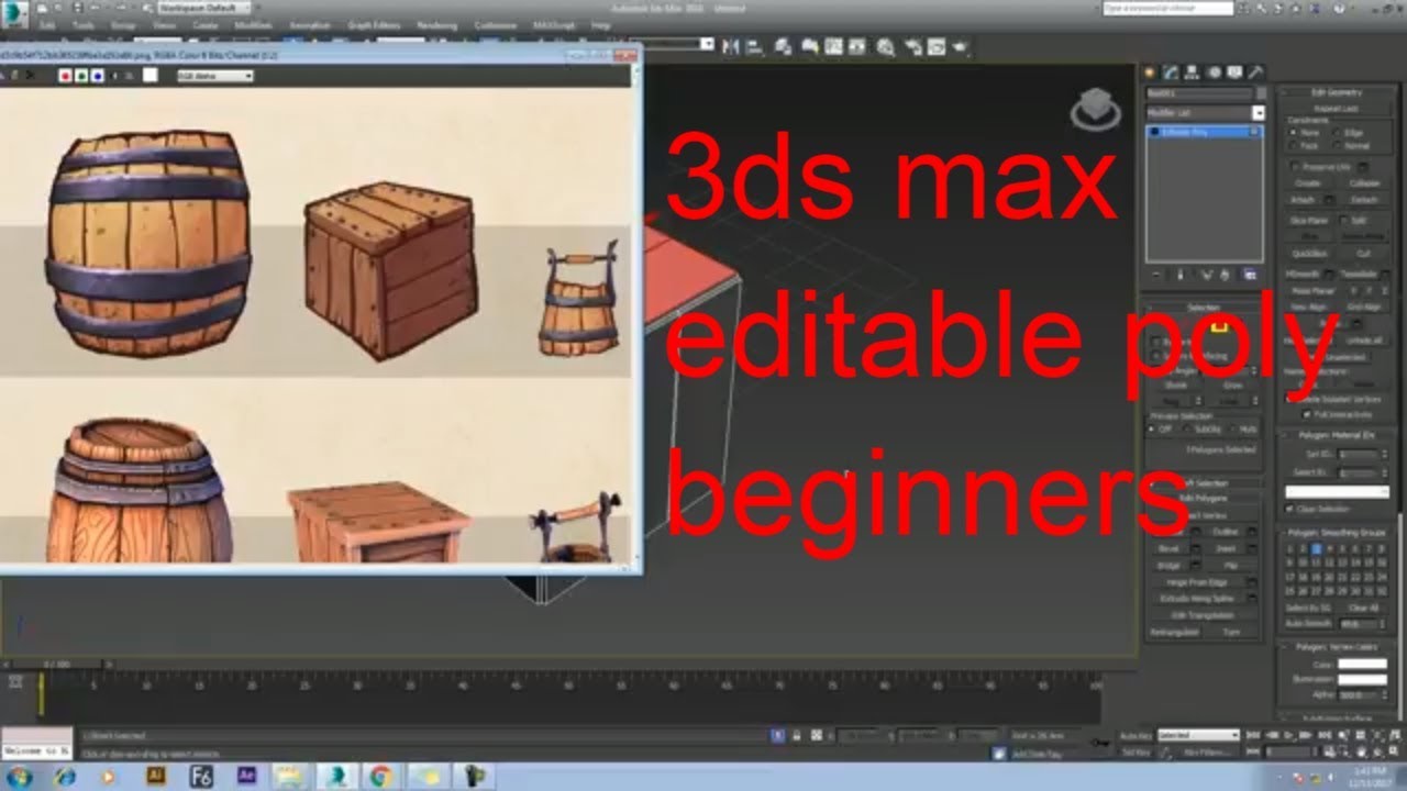 3ds Max Tutorial - Edit Poly Modifier - Modifier Stack 3ds Max | editpoly basic pt1