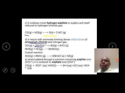 LESSON 2 PT2 CHEMICAL PROPERTIES OF CHLORINE AND USES