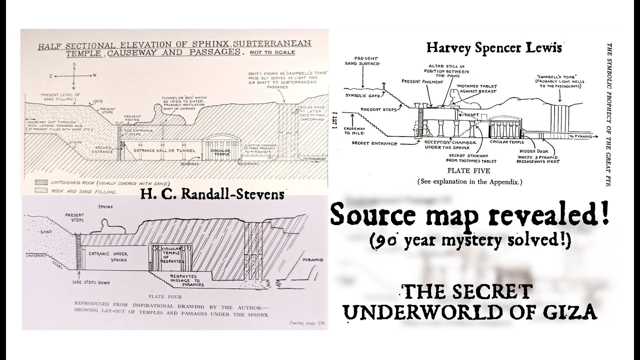 LOST MAP OF THE ROSICRUCIANS: The temple beneath the Sphinx with tunnels to all three pyramids!
