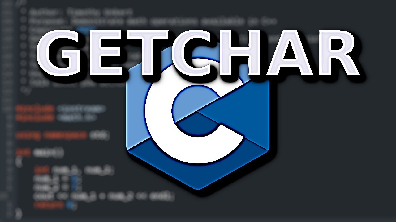C Programming Tutorial - getchar Function