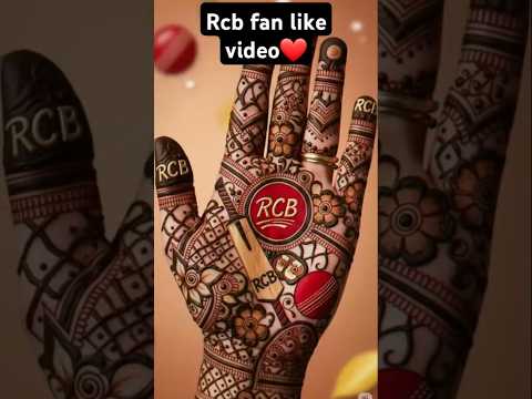 rcb fan mehandi design .#rcb lovely art .