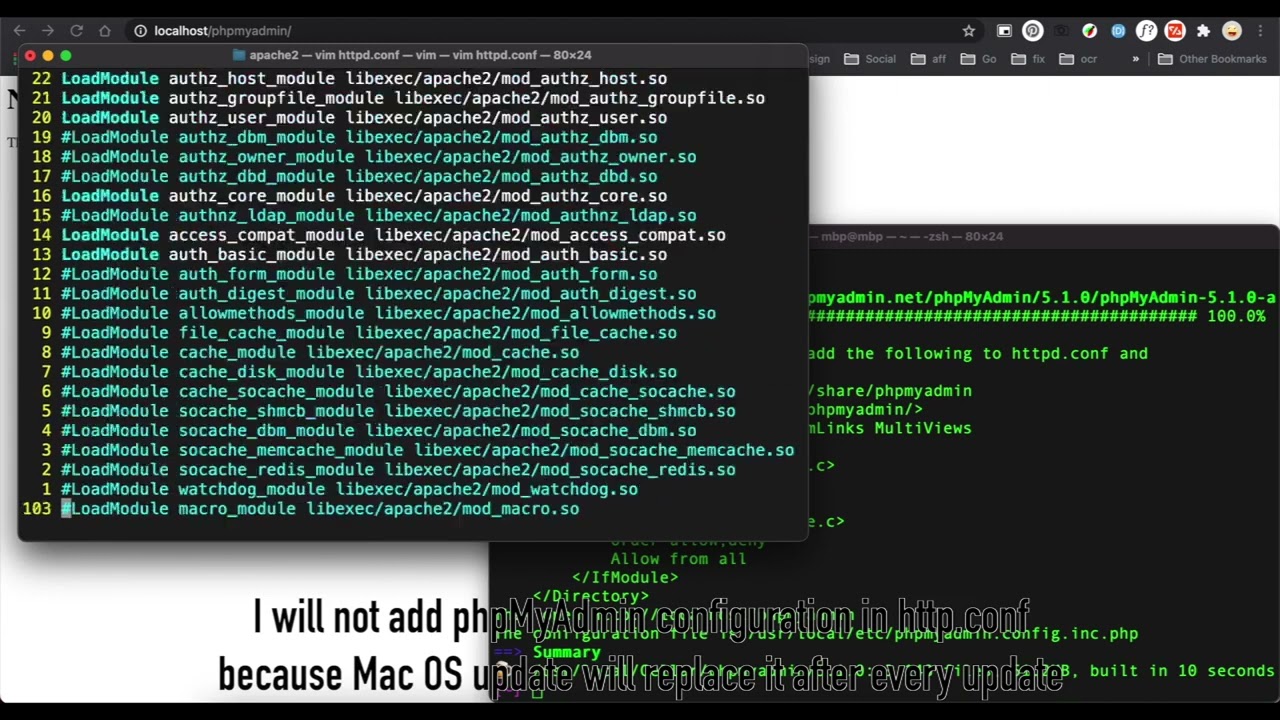 phpMyAdmin forbidden : the Best Fix for this Error on Mac OS X