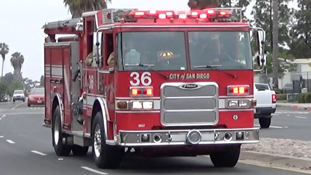 San Diego Fire E36 Response Compilation