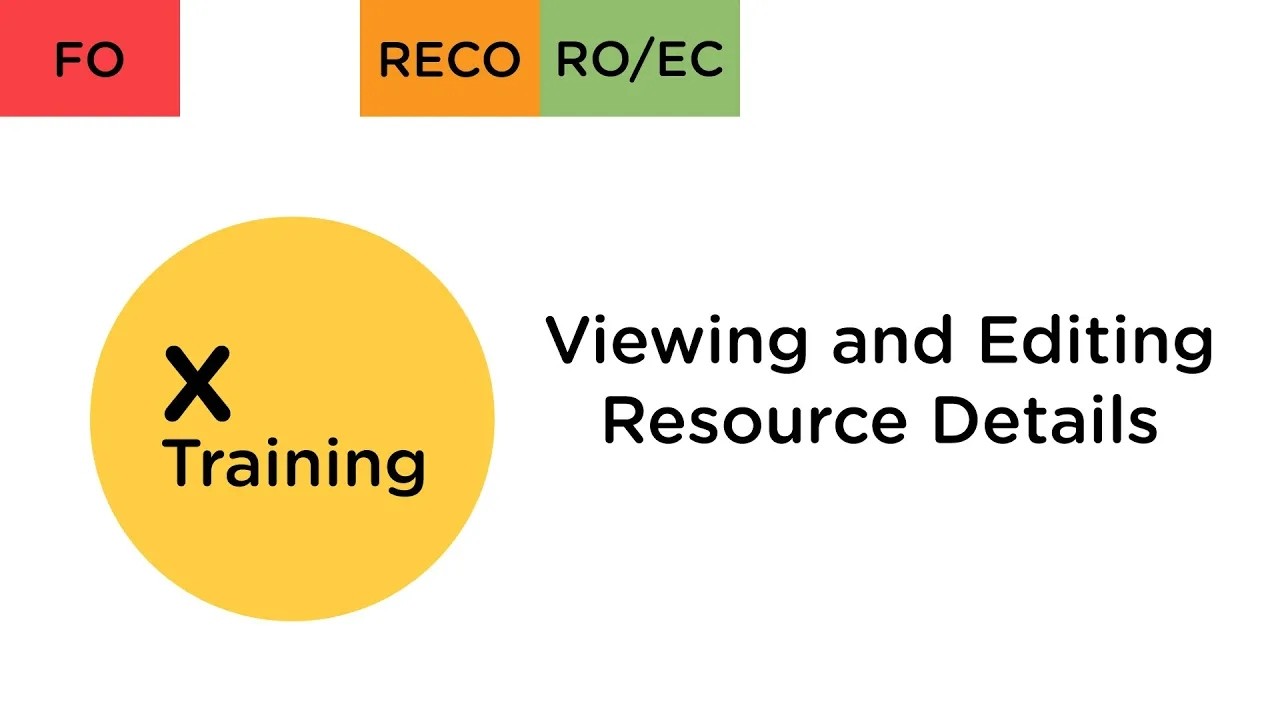 Viewing and Editing Resource Details