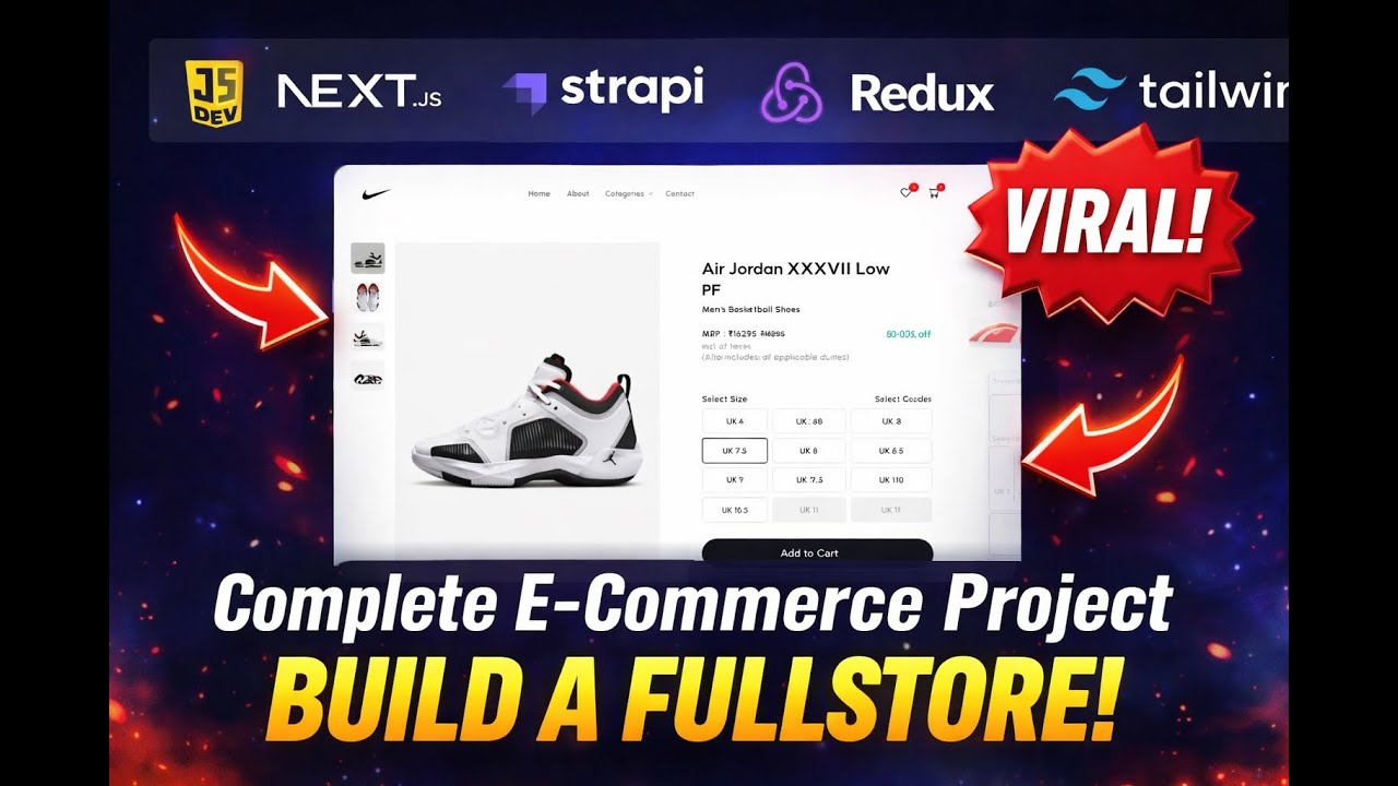 Build & Deploy a Full Stack E-Commerce Website with Next.js 13, Strapi, & Tailwind CSS