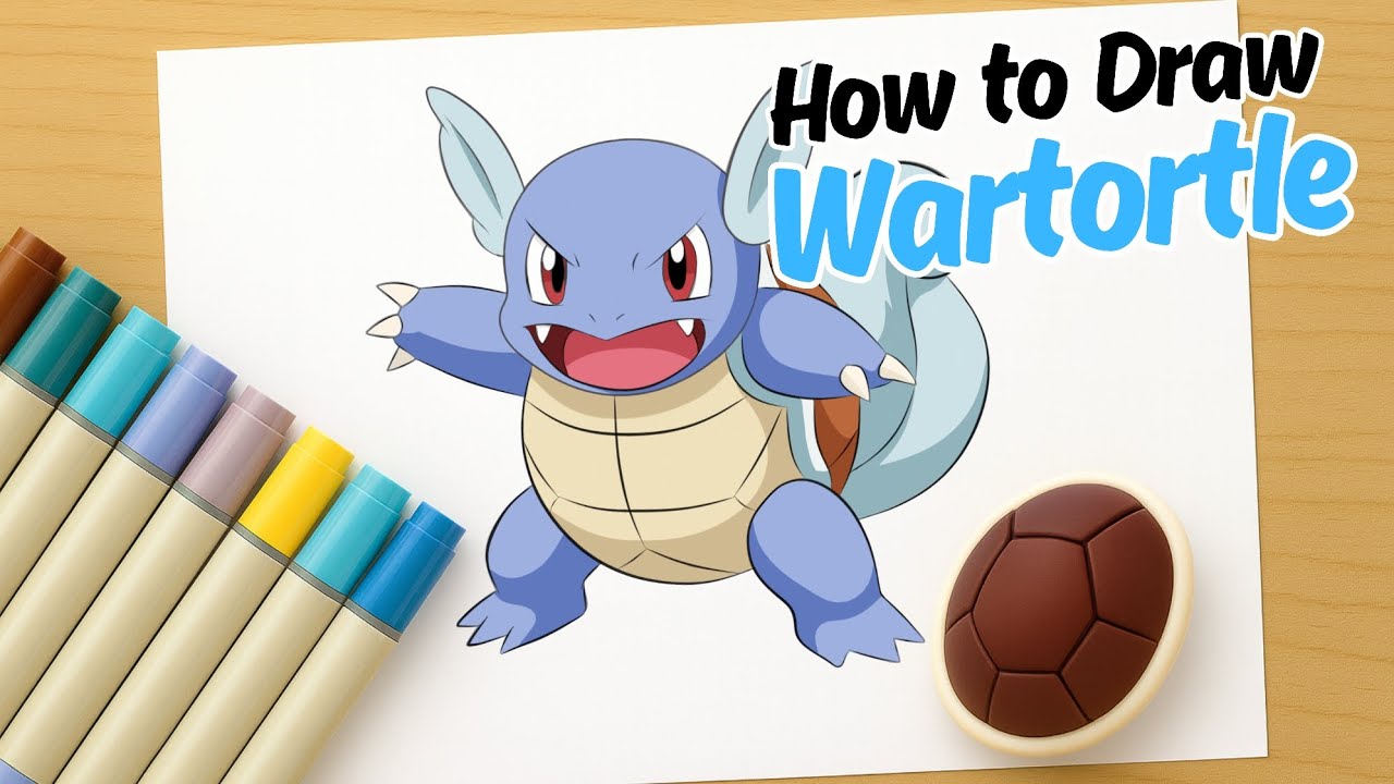 How to Draw Wartortle | Pokémon Drawing Tutorial That’s Actually Fun!