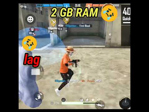 2 GB RAM FREE FIRE 😫2gb ram gameplay😂2 gb ram wala mobile me free fire kaise khele#shorts