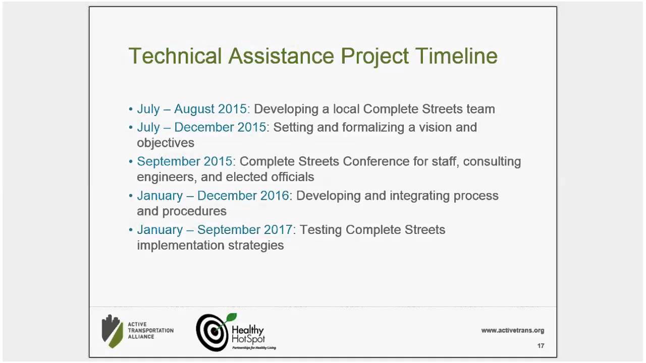 Complete Streets Technical Assistance Application Webinar