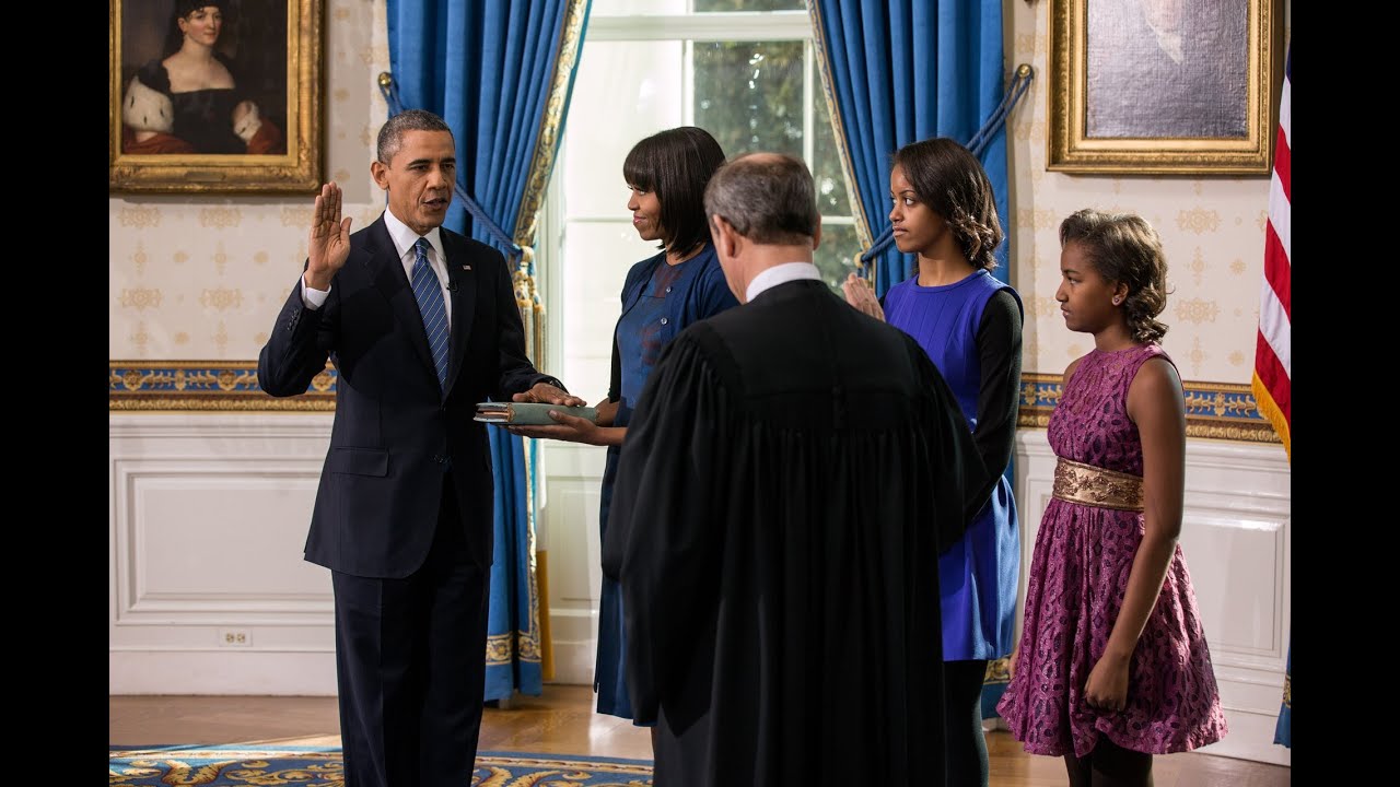 President Obama takes the Oath of Office