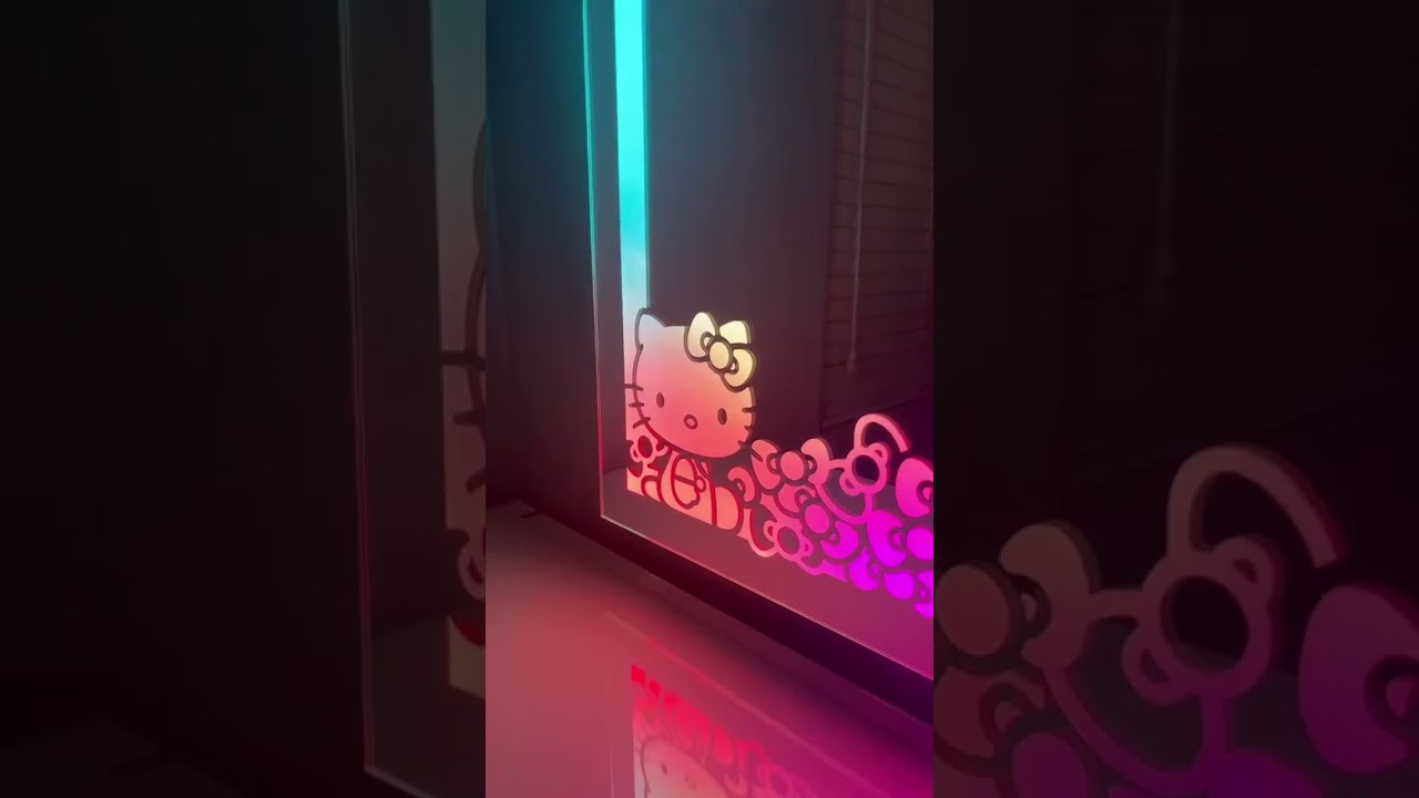 Hello kitty vanity mirror with LED lights 😻😻
