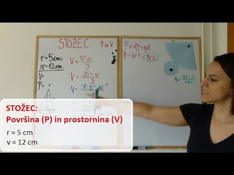 Stožec: površina in prostornina – Travel Math Class