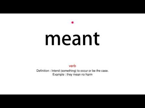 How to pronounce meant - Vocab Today