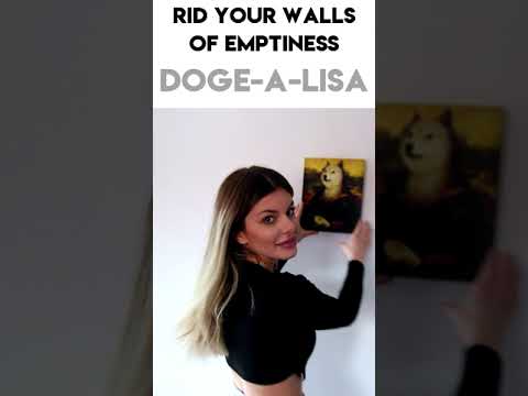 Doge A Lisa Meme Canvas | Dogecoin Crypto Memes Art To Hang On Your Wall