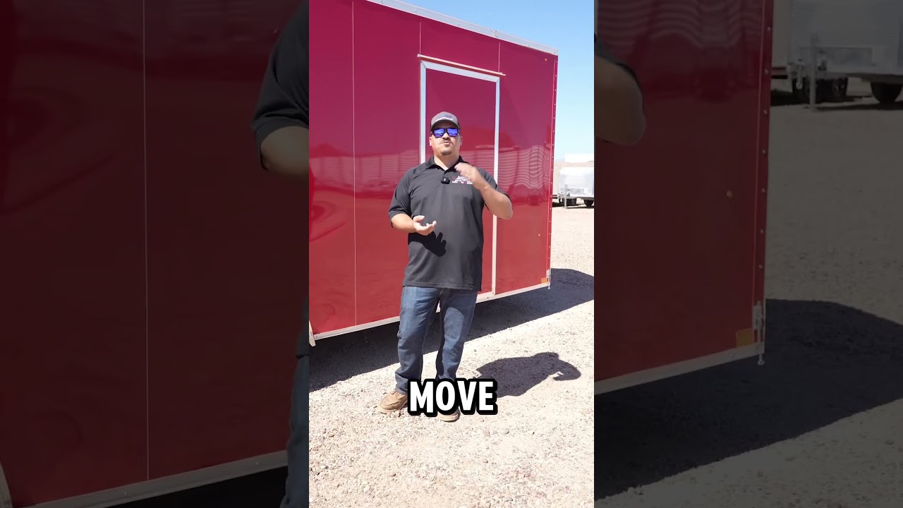 This red Compass 20x8.5 trailer for job sites, toys or tools #CompassTrailers #JackssonsTrailers