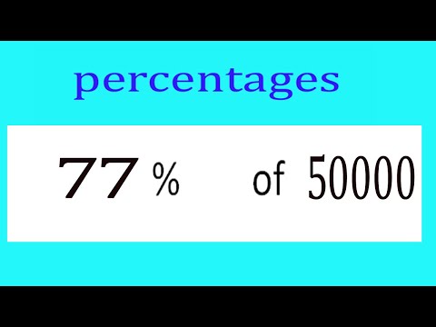Percentages 77 Percentage(%) of 50000