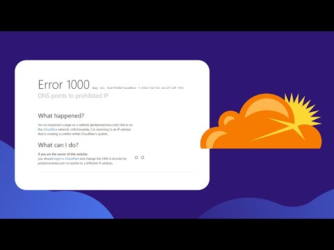 How To Fix Error 1000 in Cloudflare CDN | DNS Nameserver Error | Prohibited IP Problem