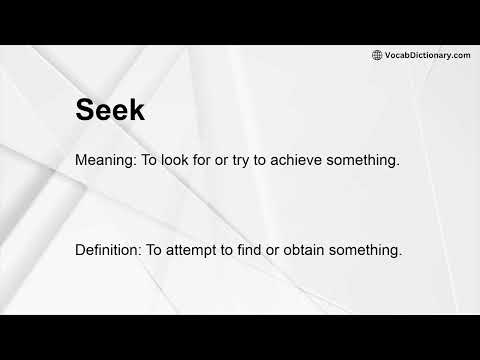 Seek Meaning