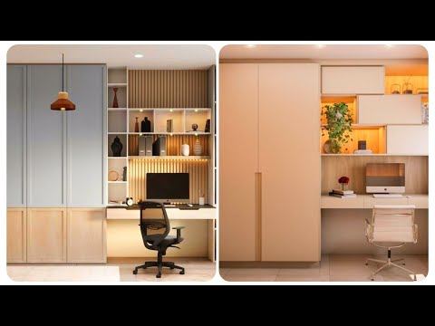 Home Decor Modern Wardrobe With Study Table | Sliding Door Wardrobe | Small Bedroom Storage Ideas